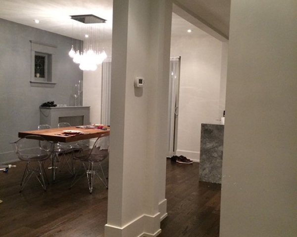 Circular stair case-custom make nosing-hardwood installtion-metal ...