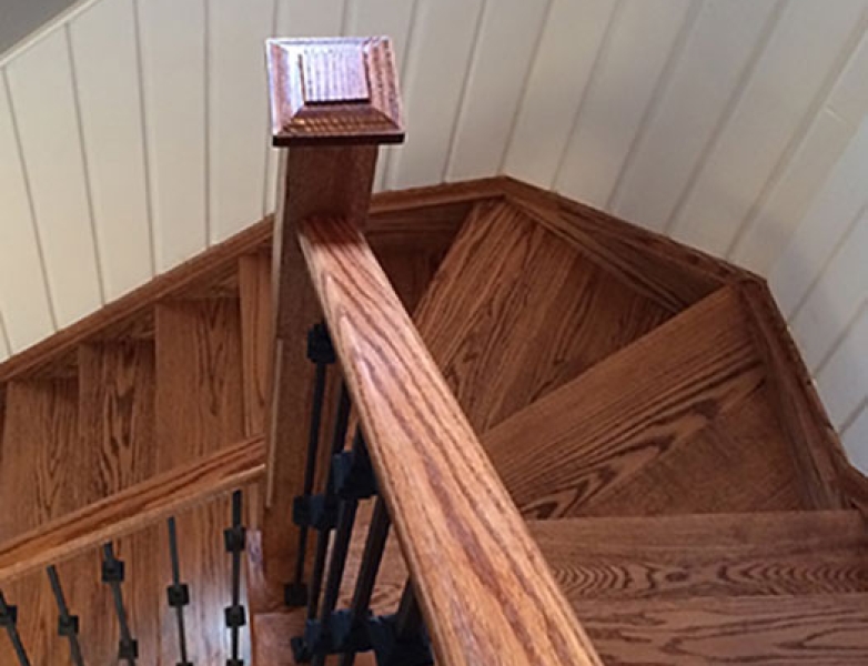 Winder Stairs - Interior Railings